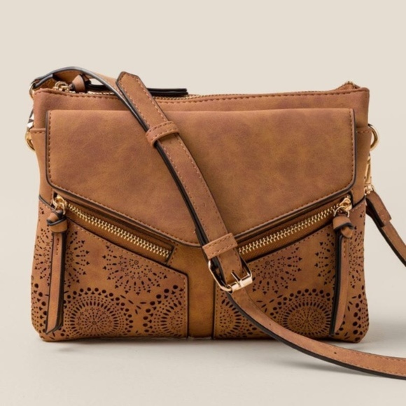 Violet Ray | Bags | Violet Ray Cognac Crossbody Bag | Poshmark